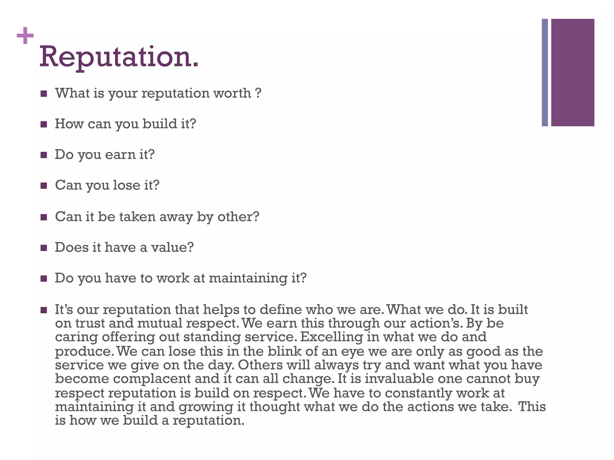 The three rs for success | PPT