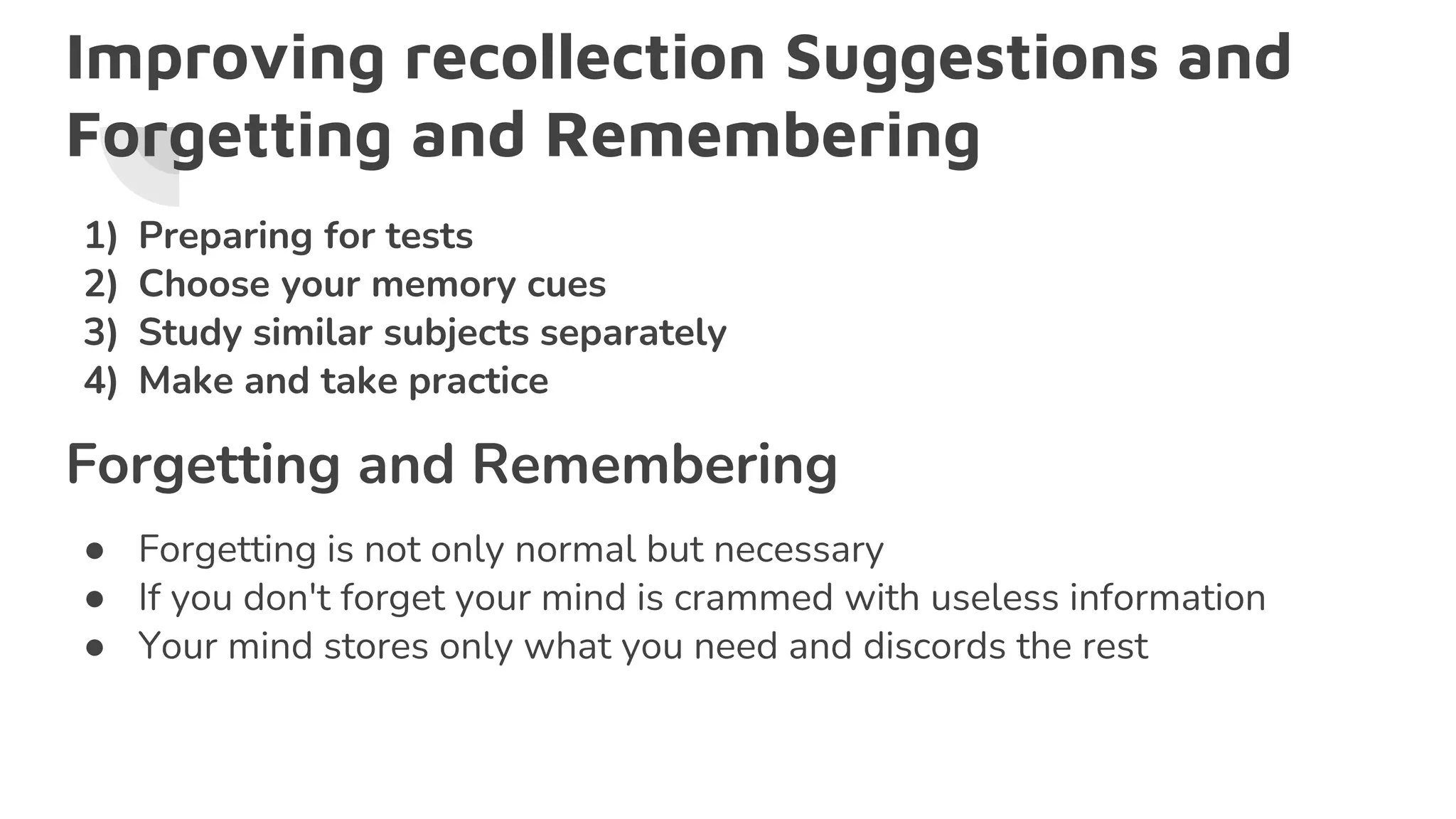 The three rs of memory | PPTX