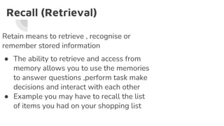 The three rs of memory | PPTX | Data Storage and Warehousing | Computing