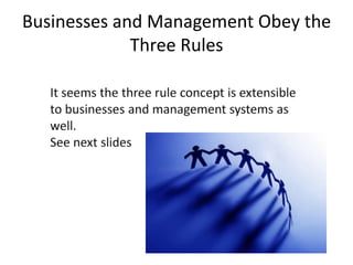 The three simple rules everywhere | PPTX
