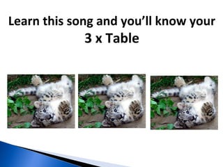 The three times table and song | PPT