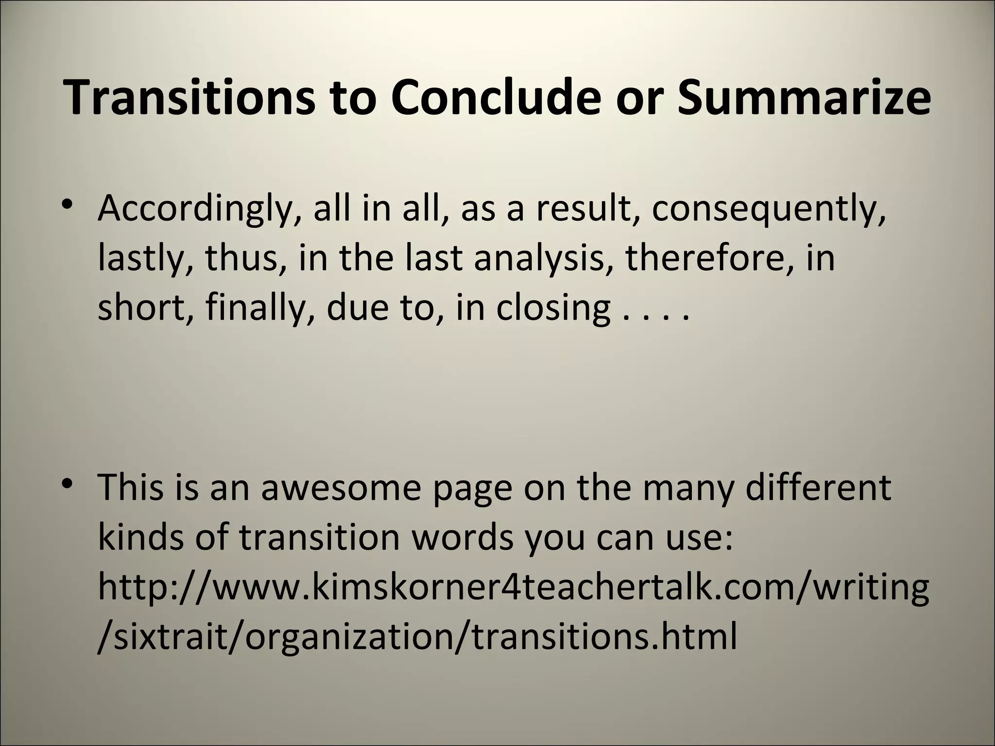 The Three Transition Types | PPT