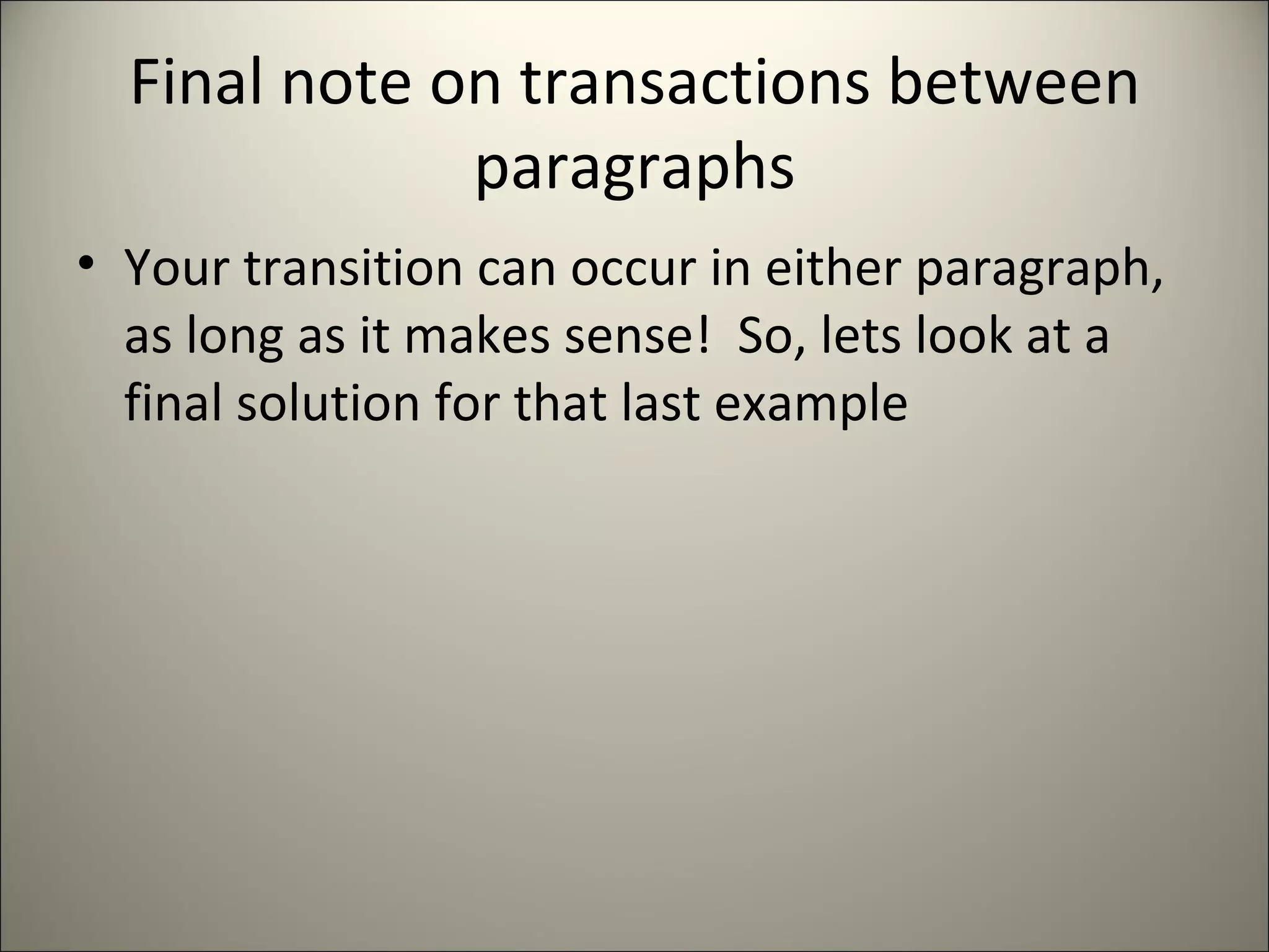 The Three Transition Types | PPT