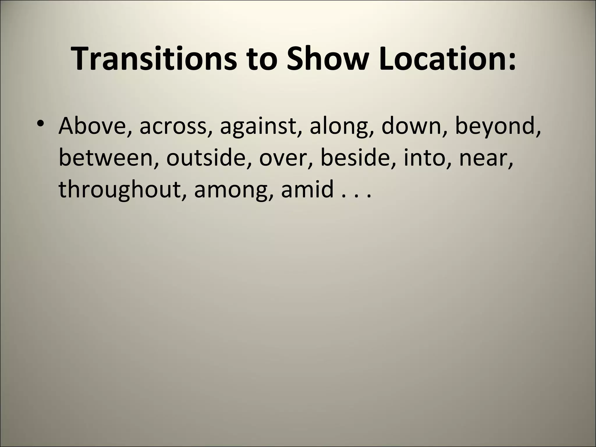 The Three Transition Types | PPT