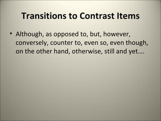 The Three Transition Types | PPT