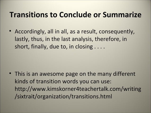 The Three Transition Types | PPT