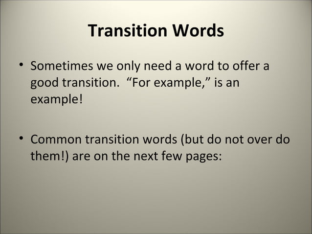 The Three Transition Types | PPT