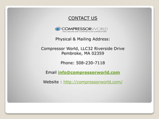 The Three Types of Air Compressors | PPTX