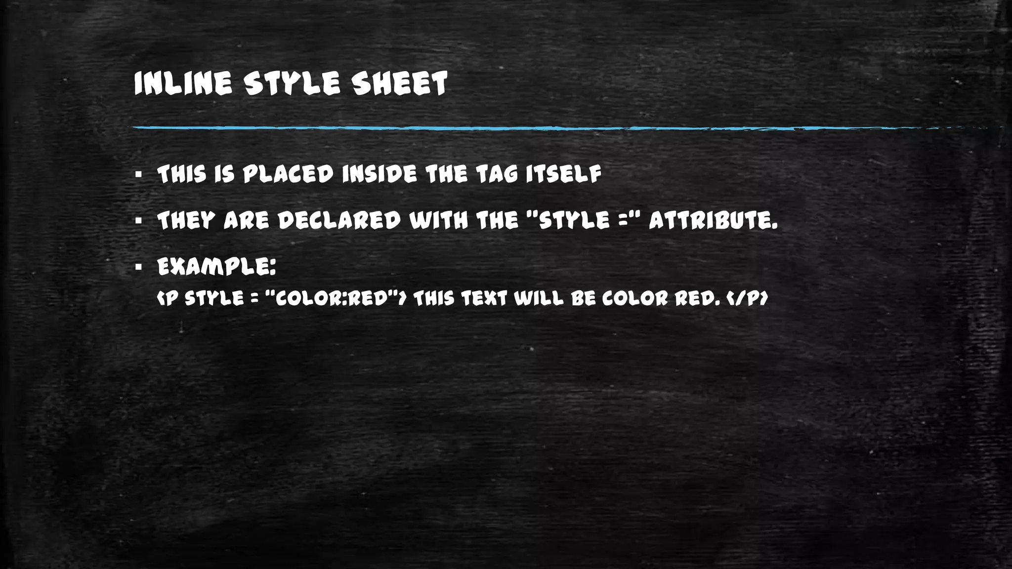 The three types of style sheet lesson two fourth quarter fourth year | PPTX