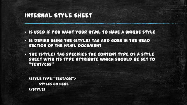 The three types of style sheet lesson two fourth quarter fourth year | PPTX