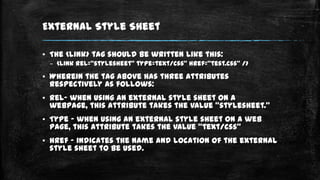 The three types of style sheet lesson two fourth quarter fourth year | PPTX