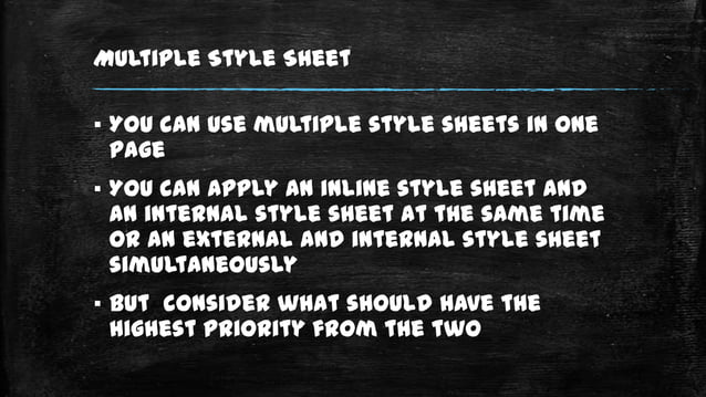The three types of style sheet lesson two fourth quarter fourth year | PPTX