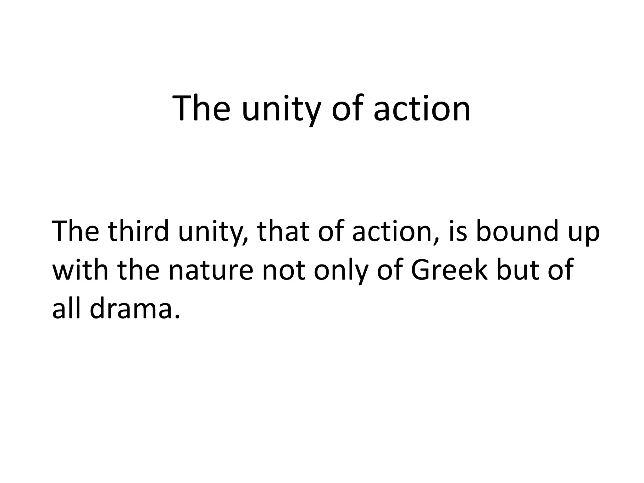 The three unities drama | PDF