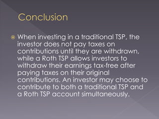 The Thrift Savings Plan for Federal Employees | PPTX