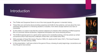 The thriller and suspense genre | PPTX