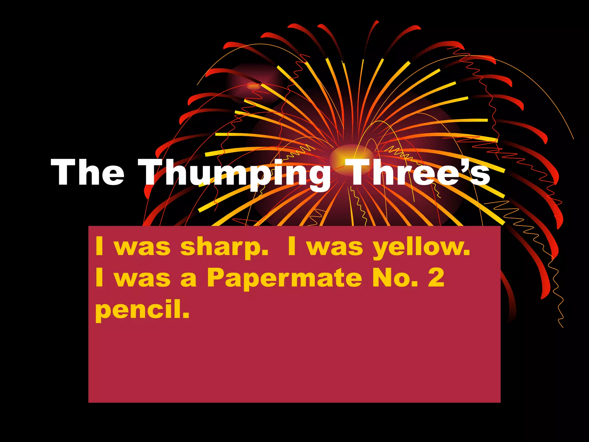 The thumping three’s cont | PPT