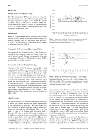 The thymic thoracic ratio in fetal heart defects 22 q 11 | PDF