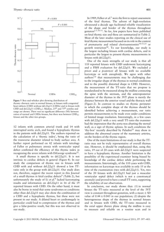 The thymic thoracic ratio in fetal heart defects 22 q 11 | PDF