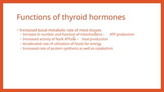 The physiology of the thyroid gland ppts | PPTX