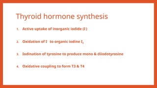The physiology of the thyroid gland ppts | PPTX