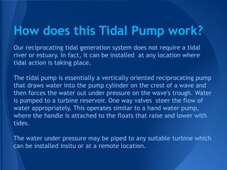 The Tidal Pump - Wave of the Future | ODP