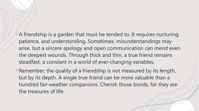 The Ties That Bind - True Friendship.pptx