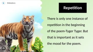 The Tiger.pptx The Tiger english poem written by William Blake | PPTX