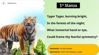 The Tiger.pptx The Tiger english poem written by William Blake | PPT