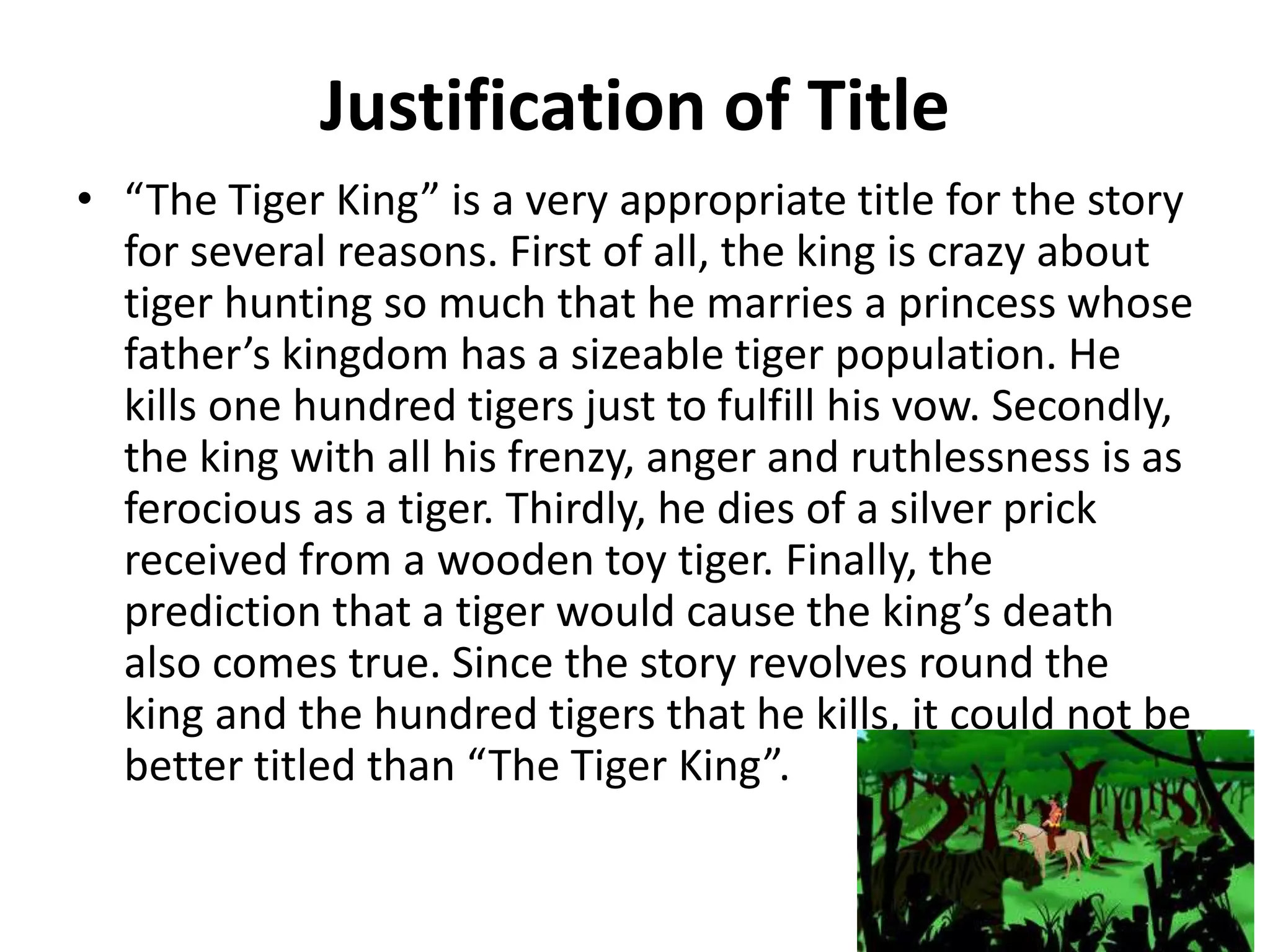 The tiger king | PPTX
