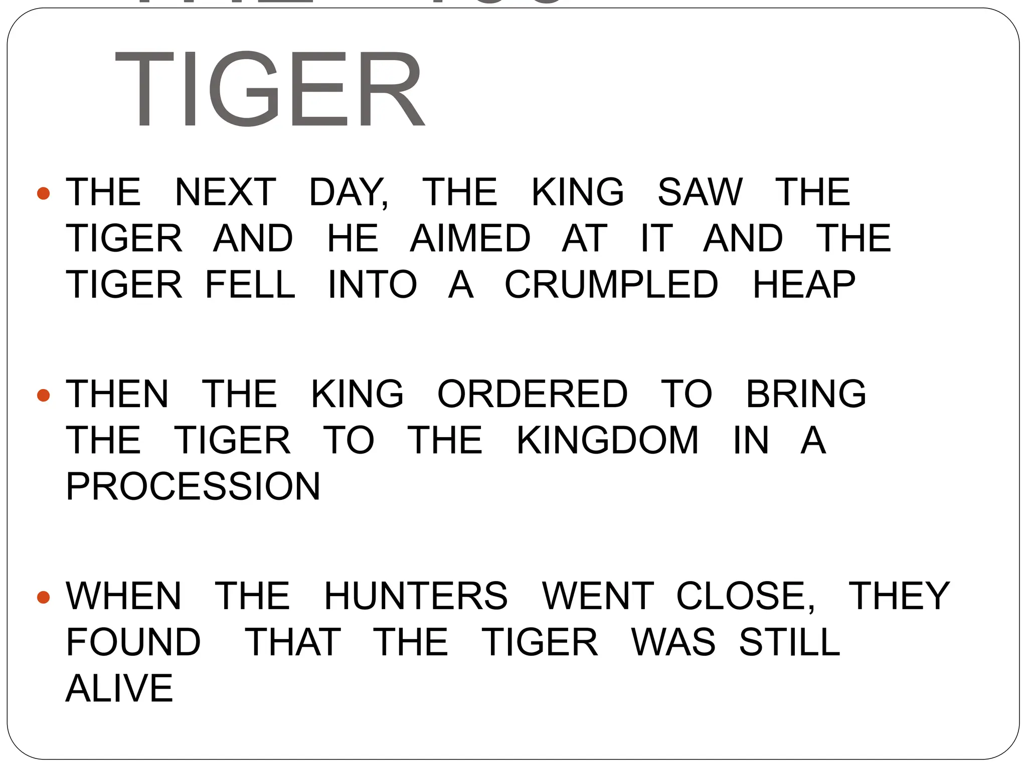 THE TIGER KING class xii English - vistas | PPTX