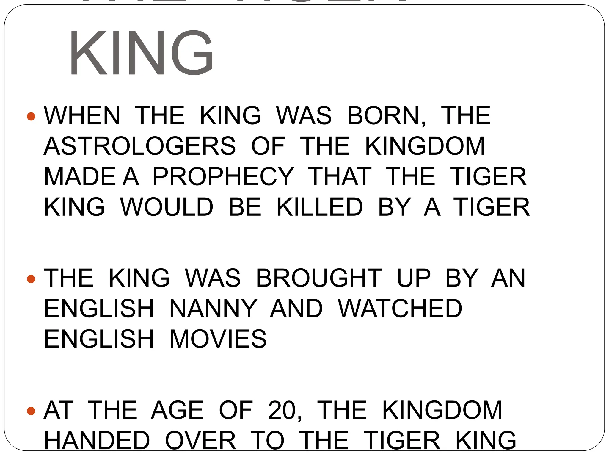 THE TIGER KING class xii English - vistas | PPTX