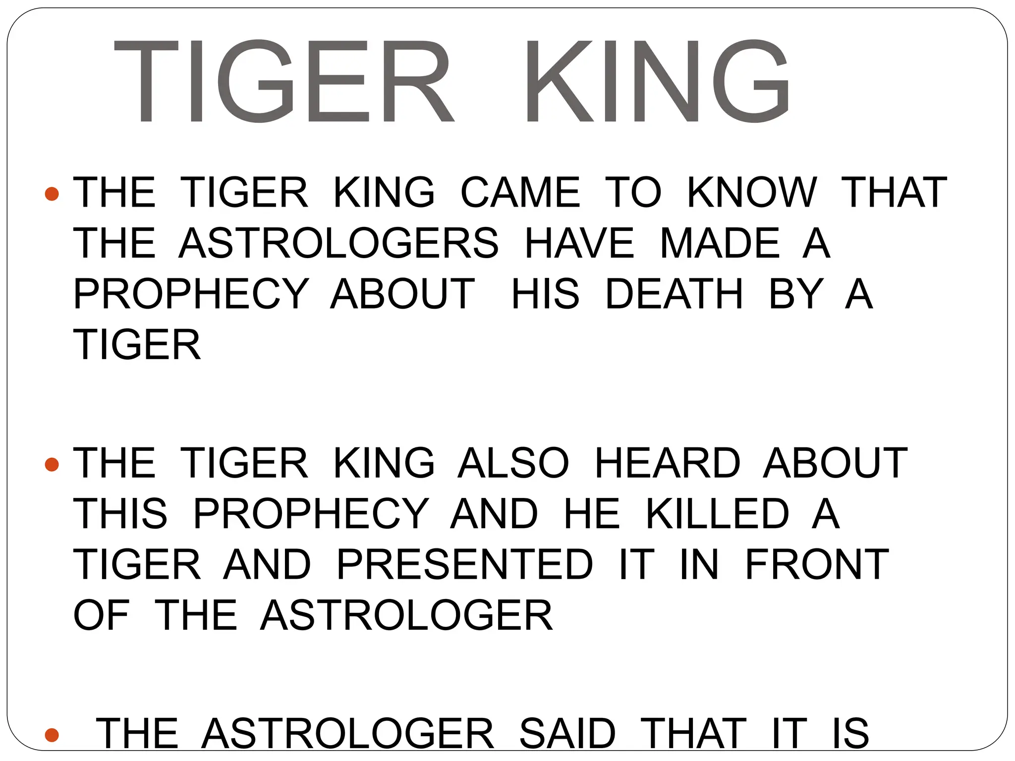 THE TIGER KING class xii English - vistas | PPTX