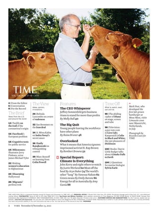 Time Magazine - Nov. 8 / Nov. 1 5 , 2021 | PDF