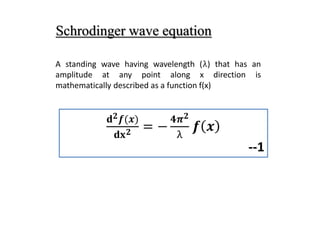 The time independent Schrödinger wave equation | PPTX