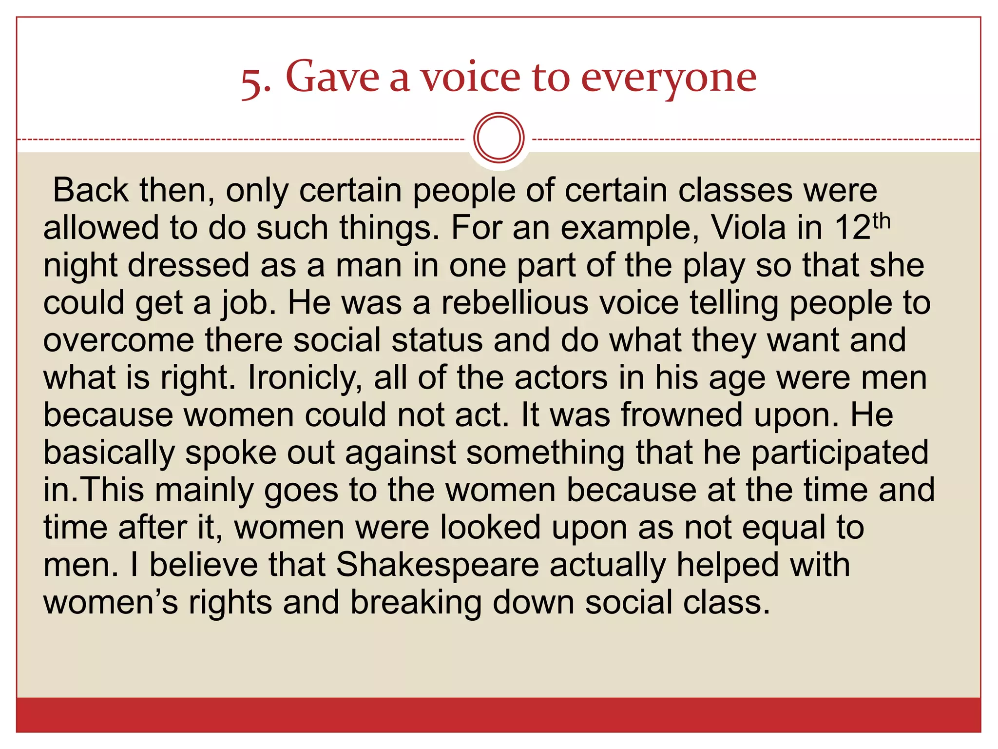 The timeless idea that is shakespeare | PPTX