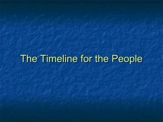 The timeline for the people | PPT