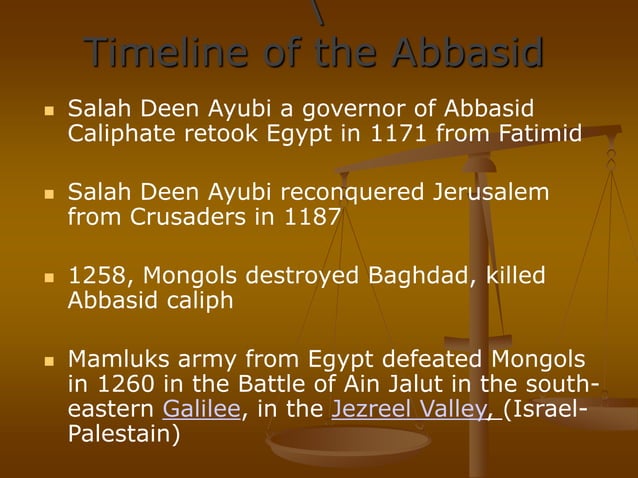 The timeline of Caliphate in History | PPT