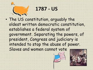 The timeline of democracy | PPTX