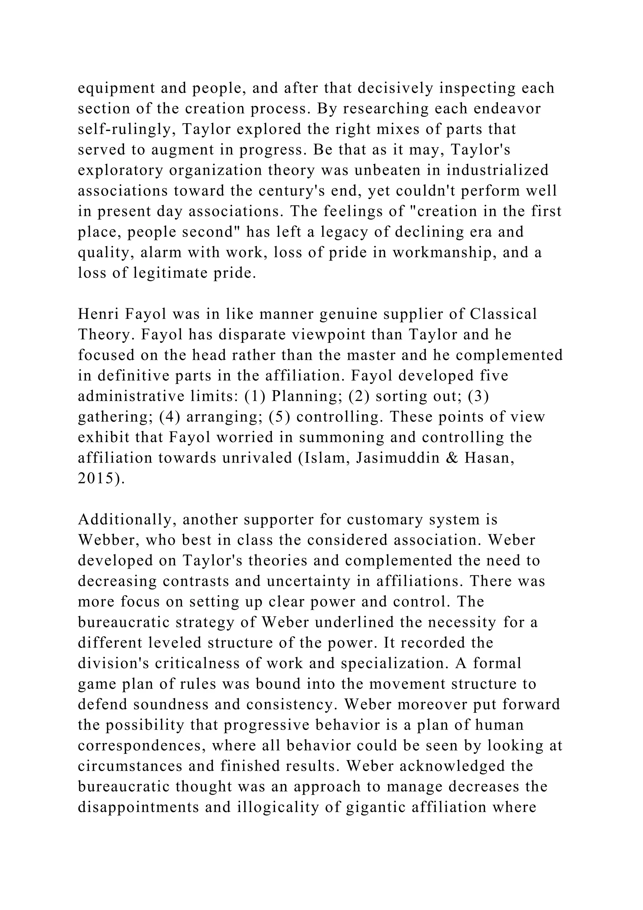 The Timeline of development of Management Theories and the.docx