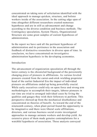 The Timeline of development of Management Theories and the.docx