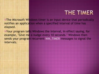The Timer | PPT | Programming Languages | Computing