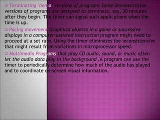The Timer | PPT | Programming Languages | Computing