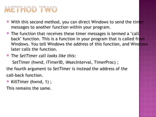 The Timer | PPT | Programming Languages | Computing