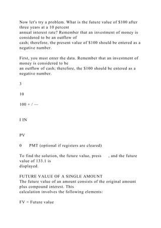 The Time Value of Money Future Value and Present Value .docx