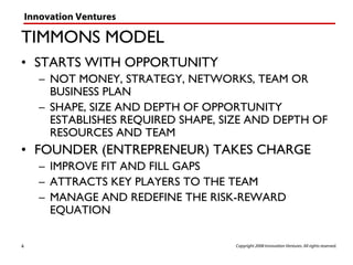 The Timmons Model Of The Entrepreneurial Process | PDF