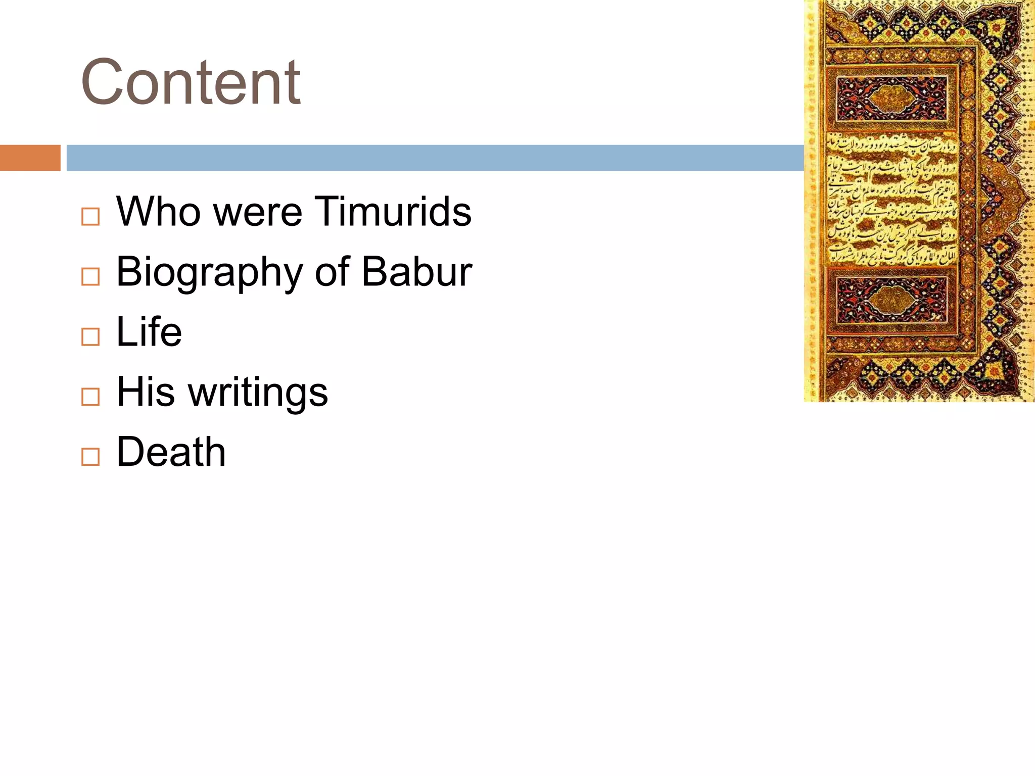 The timurids in the history of central asia1 | PPTX