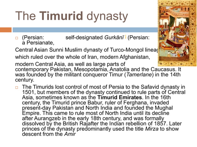 The timurids in the history of central asia1 | PPTX