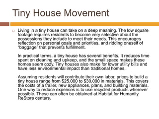 The Tiny House Movement | PPTX