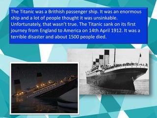 The titanic disaster | PPTX