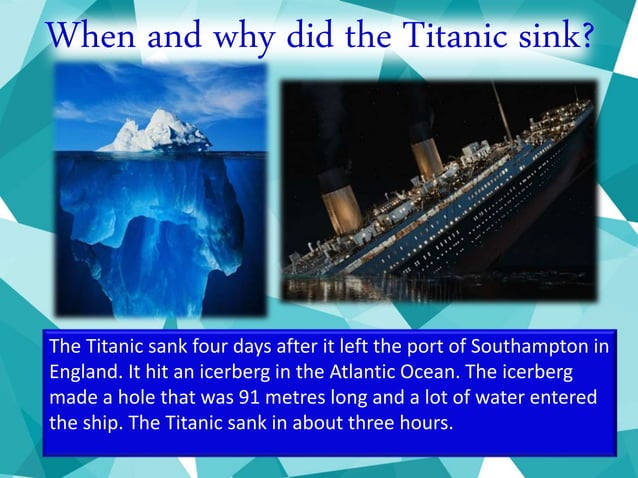 The titanic disaster | PPTX | Cruises | Travel Type